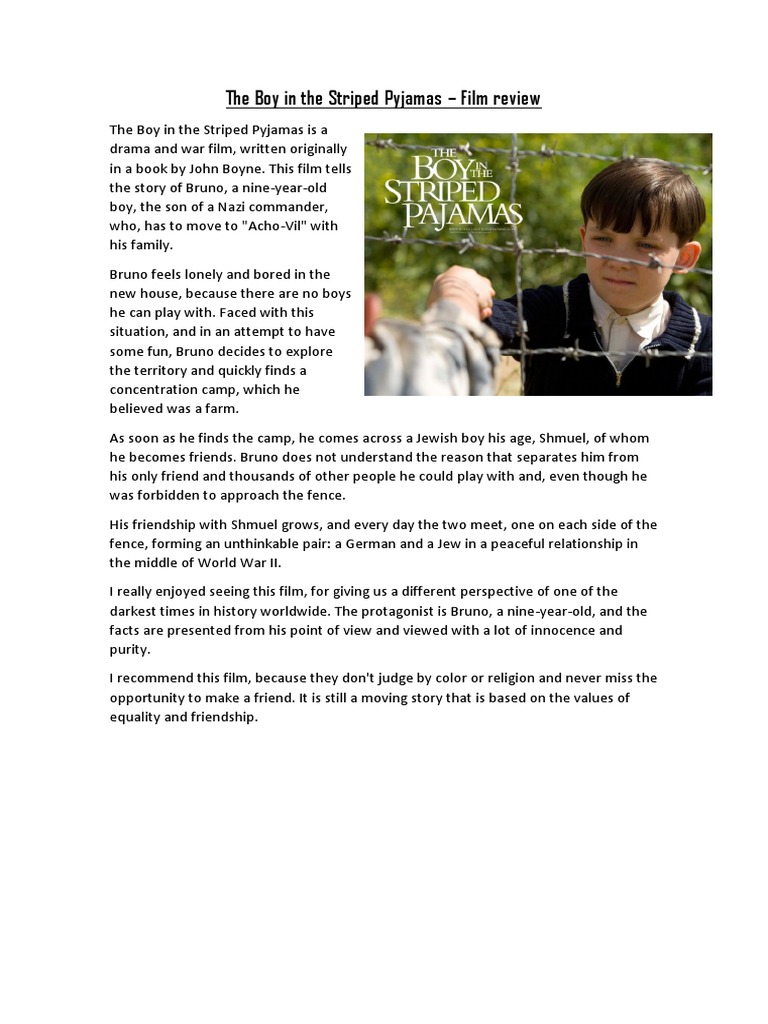 A Tale of Unlikely Friendship: A Review of the Film 'The Boy in the ...