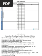 Leader Standard Work Template Guide | PDF
