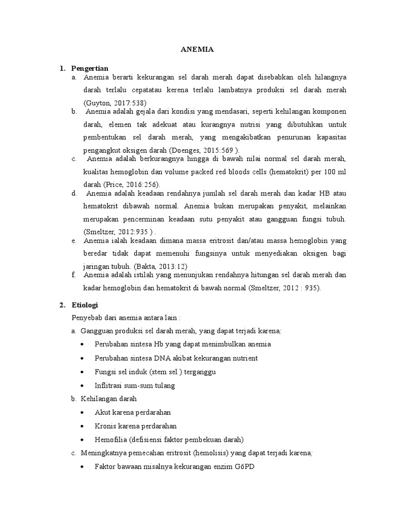 LP ANEMIA - Pathway | PDF