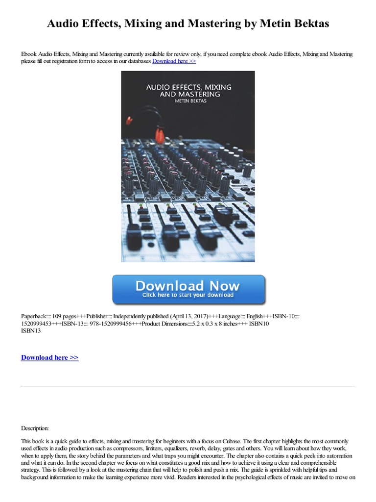 Audio Effects and Mixing Guide | PDF | E Books | Media