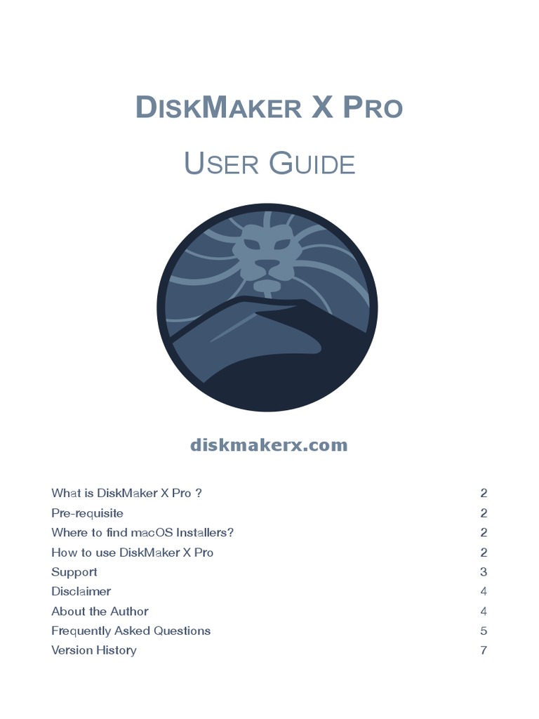 DiskMaker X Pro User Guide | PDF | Mac Os | Installation (Computer ...