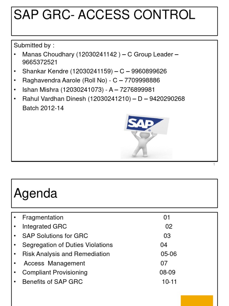 Sap Grc Access Control 12030241142 Pdf Regulatory Compliance Risk