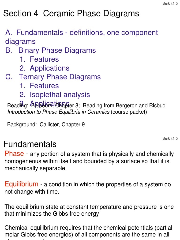 Ceramic Phase Diagrams Explained | PDF | Phase Rule | Phase (Matter)