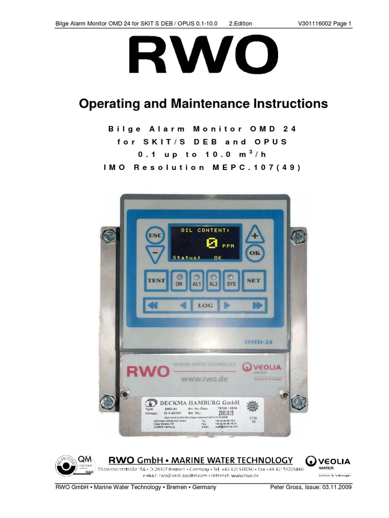 OMD 24 Manual en 02 | PDF | Power Supply | Switch