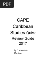 CAPE CARIBBEAN STUDIES - STUDY GUIDE | PDF | Caribbean | Kingdom Of The Netherlands