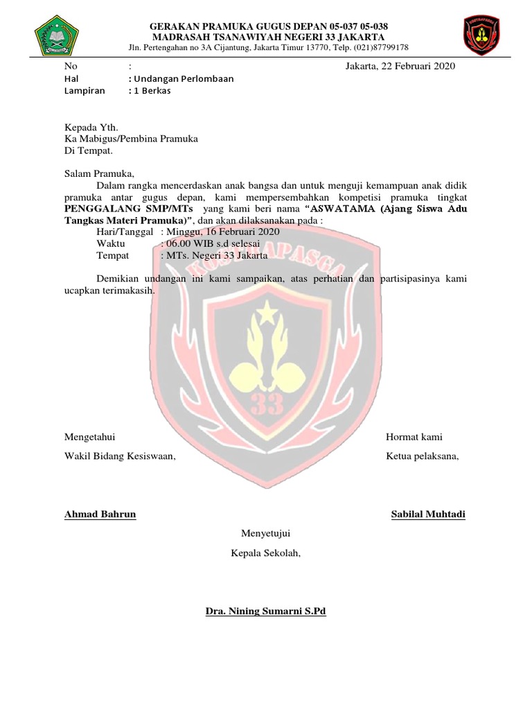 Contoh Juknis Lomba Pramuka | PDF