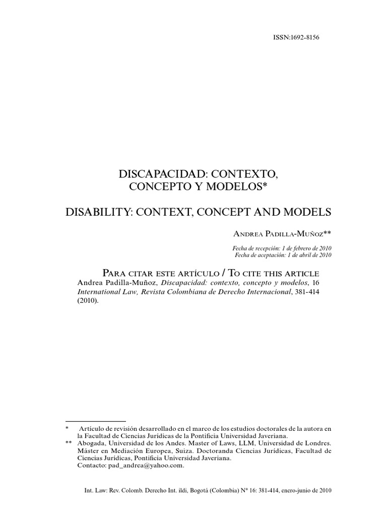 Modelos de Discapacidad PDF | PDF | Invalidez | Bienestar
