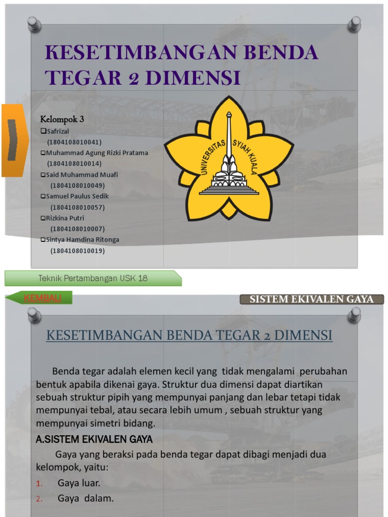 Kesetimbangan Benda Tegar 2 Dimensi | PDF