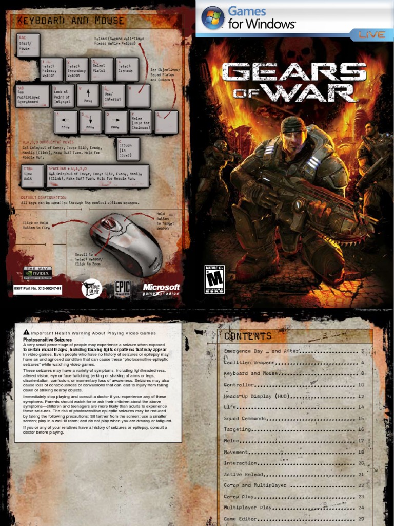 Gears of War Manual | PDF | Video Games | Leisure