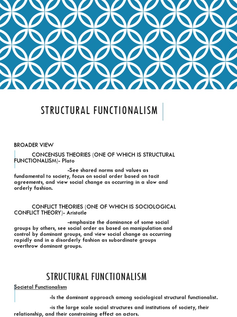 Structural Functionalism | PDF | Social Stratification | System
