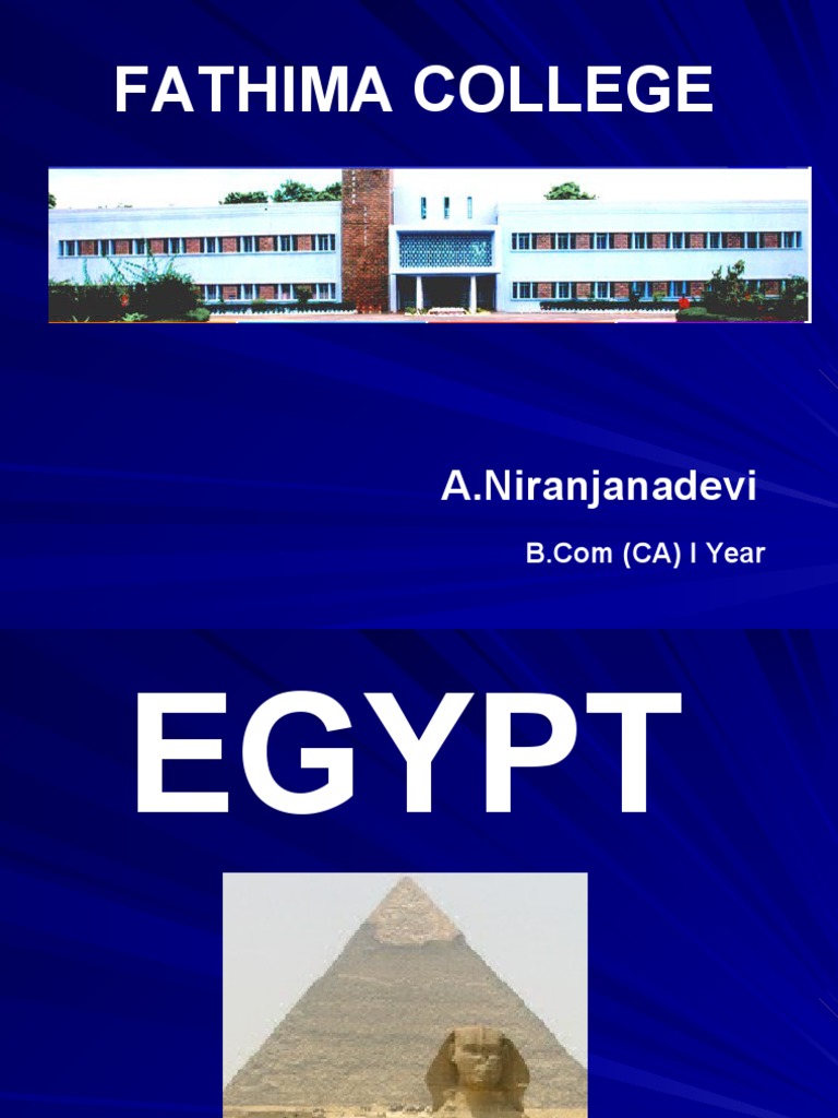 Fathima College: A.Niranjanadevi | PDF | Egyptian Pyramids | Egypt