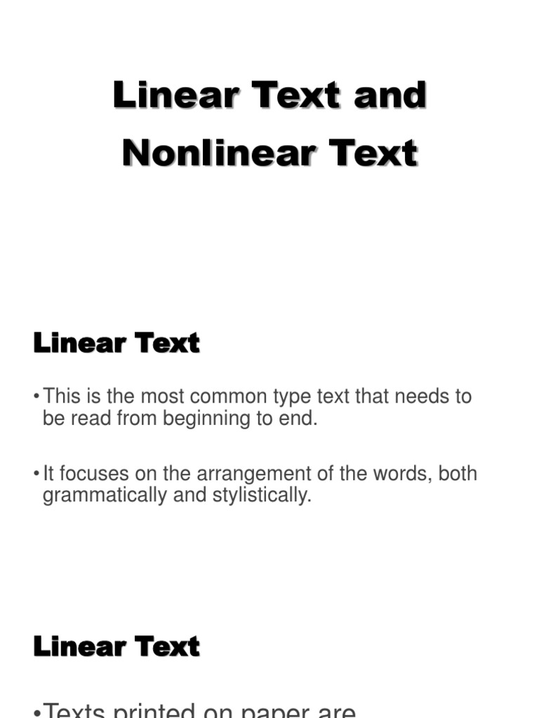 Linear Text and Nonlinear Text Feb 4 | PDF | Cuisine | Cooking