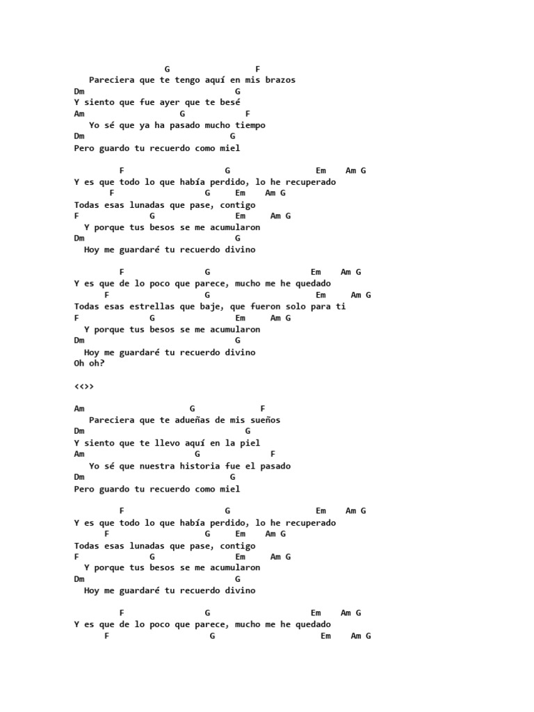 Tu Recuerdo Divino Alex Sintec | PDF