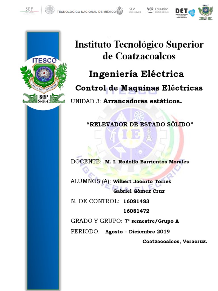 U3-P1 Relevador de Estado Solido | PDF | Fusible (Eléctrico) | Equipo ...