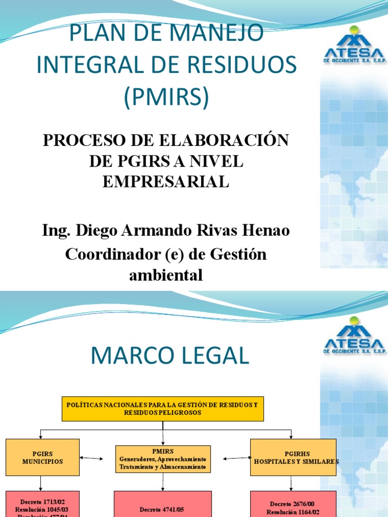 Plan de Manejo Integral de Residuos | PDF
