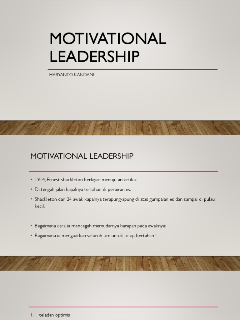 Motivational Leadership PPT ULFAH | PDF