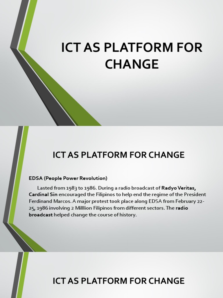 Ict As Platform For Change | PDF | Educational Technology | Public Sphere