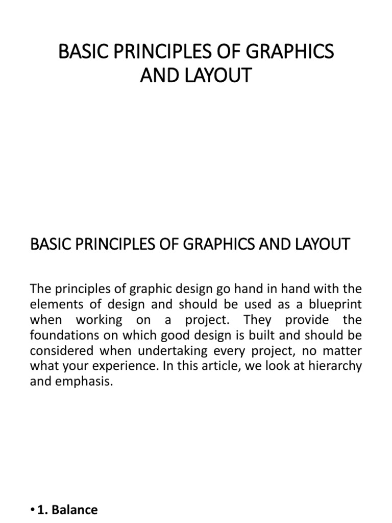 Basic Principles of Graphics and Layout | PDF | Graphic Design ...