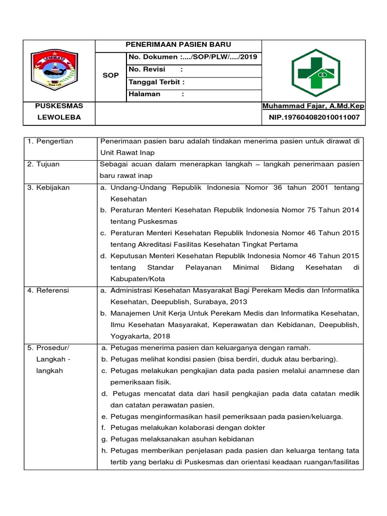 Sop Penerimaan PBM | PDF