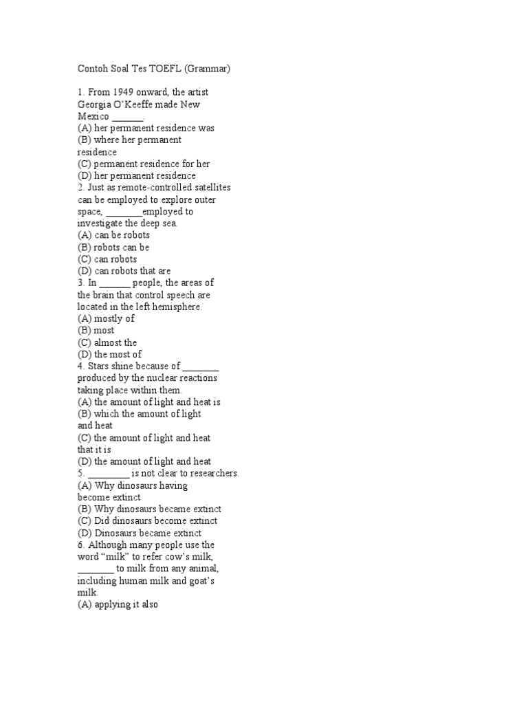 Contoh Soal Tes TOEFL | PDF | Electrical Grid | Smart Grid