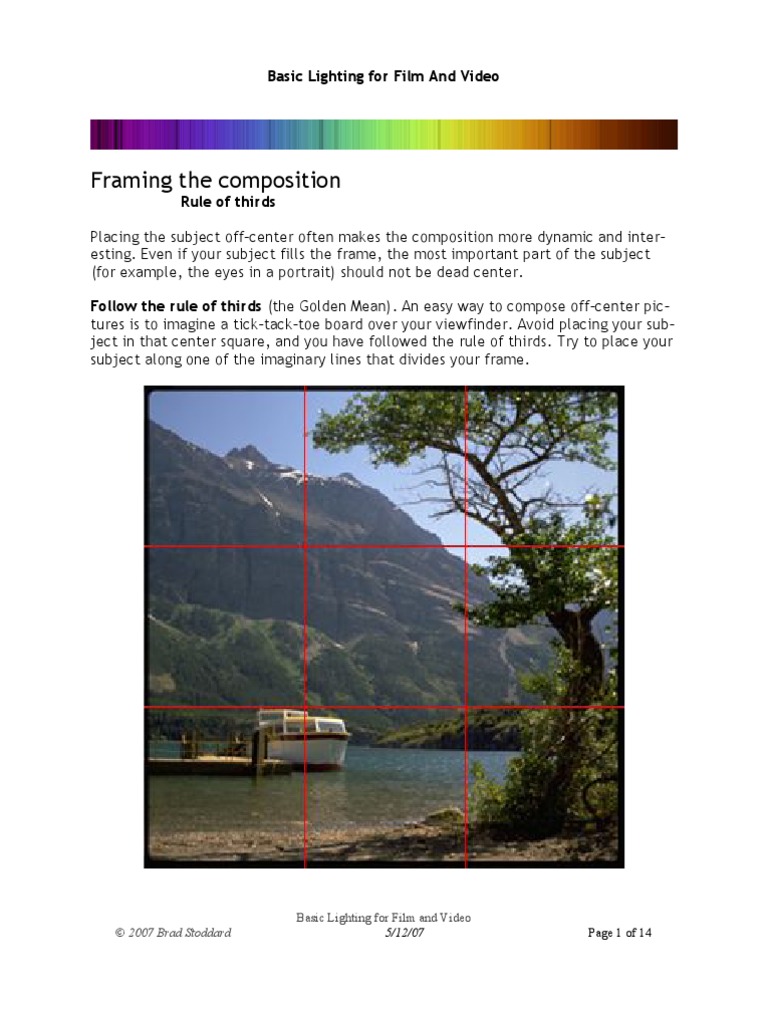 Basic Lighting For Film and Video III | PDF | Composition (Visual Arts ...