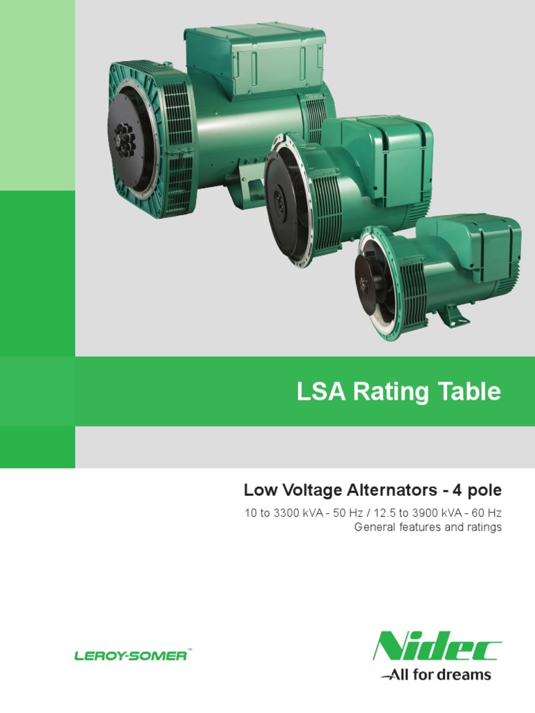 Generatoren Lsa Rating Table en Iss201902 L 4607 | PDF | Mains ...