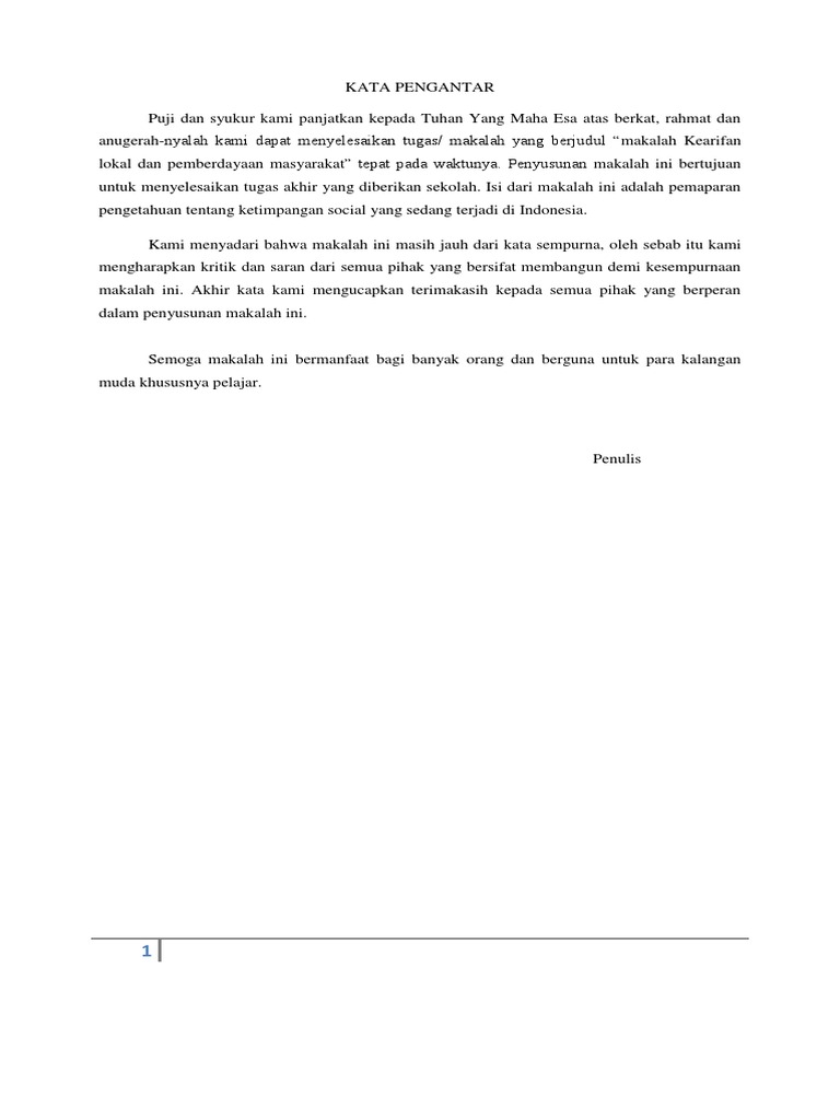 Makalah Kearifan Lokal | PDF Makalah Kearifan Lokal | PDF