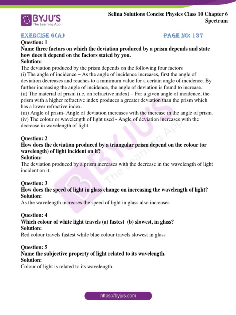 Selina Spectrum by Byjus | PDF | Electromagnetic Radiation ...