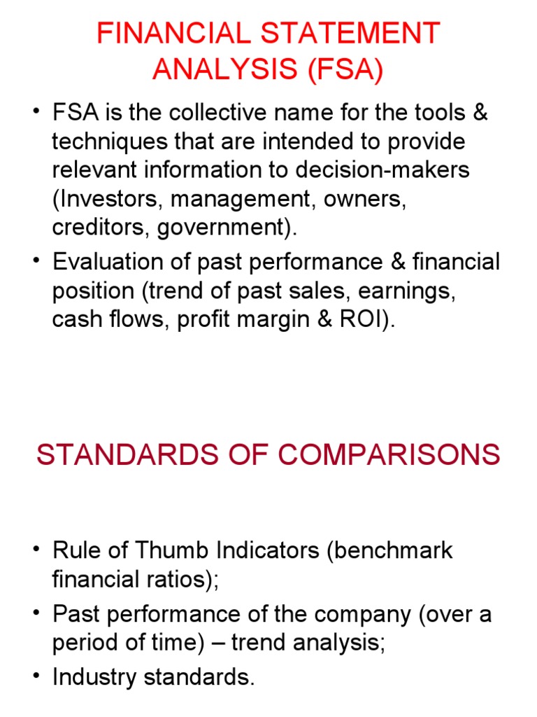 Financial Statement Analysis (Fsa) | PDF | Dividend | Yield (Finance)