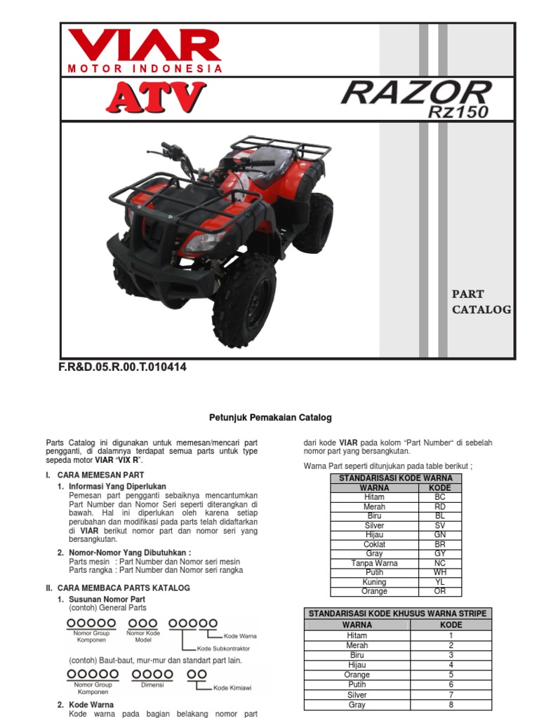 Part Catalog ATV 150cc PDF | PDF