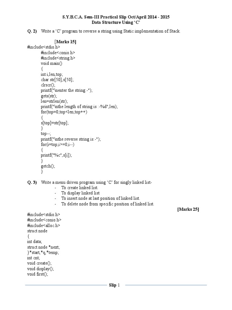 SYBCA Sem III DS Solution | PDF | Software Engineering | Applied ...