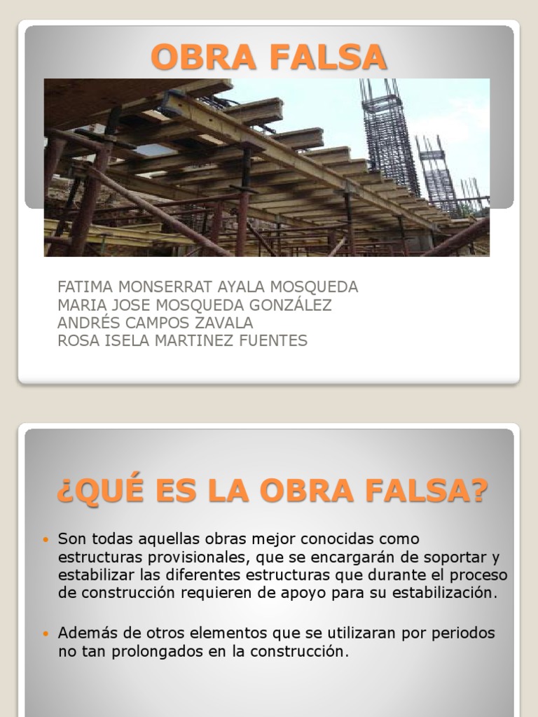 Obra Falsa | PDF | Andamio | Hormigón