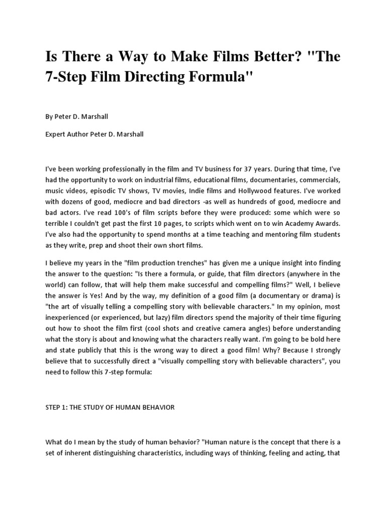 Marshall, Peter D. - Is There-a-Way-to-Make-Films-Better - The-7-Step ...