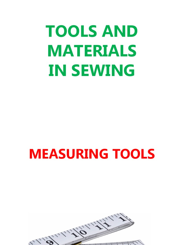 TLE 6 - Tools and Material in Sewing | PDF
