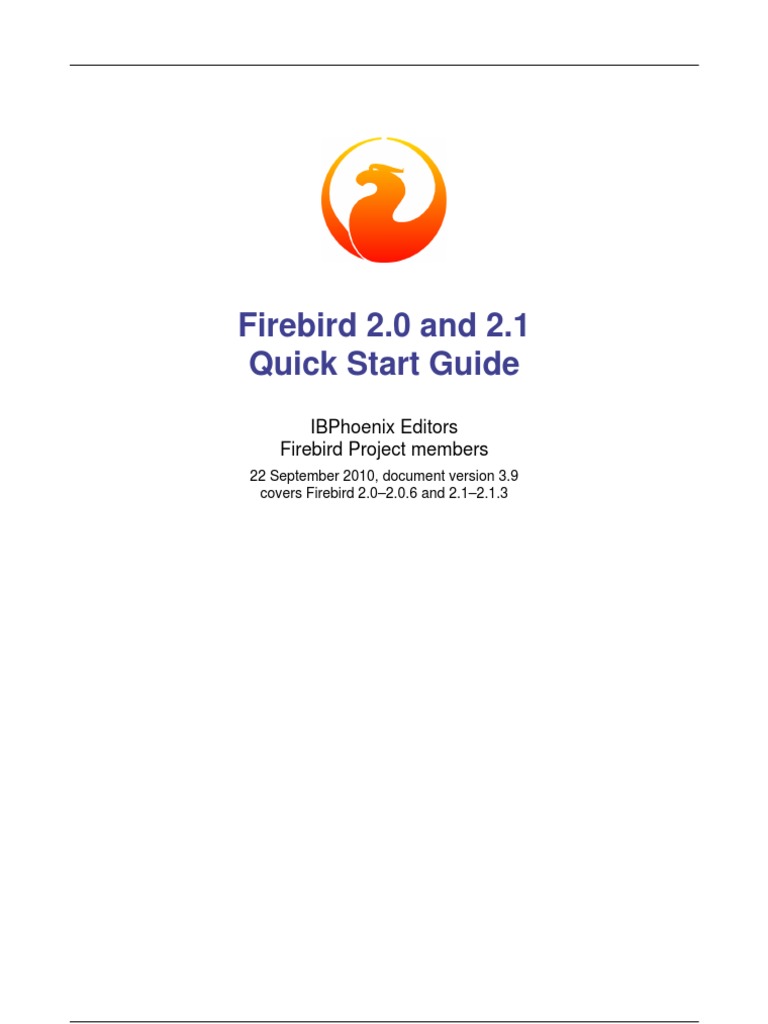 Firebird 2.0 and 2.1 Quick Start Guide: Ibphoenix Editors Firebird ...