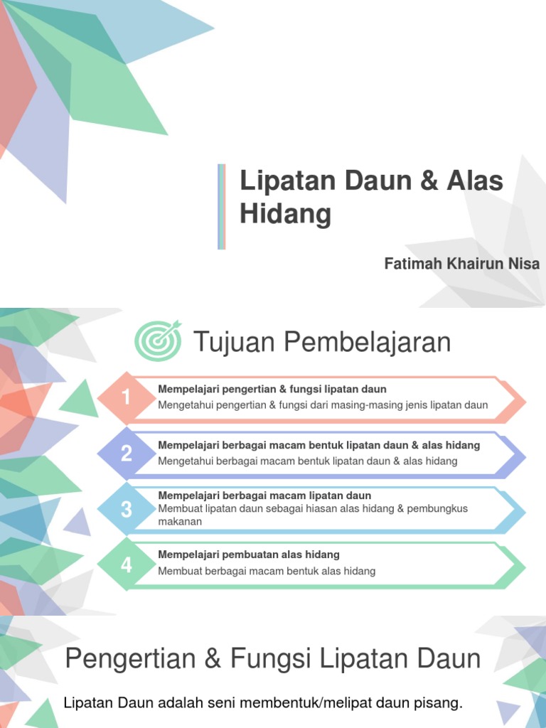 Lipatan Daun Dan Alas Hidang | PDF