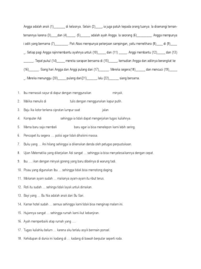 Kalimat Rumpang | PDF