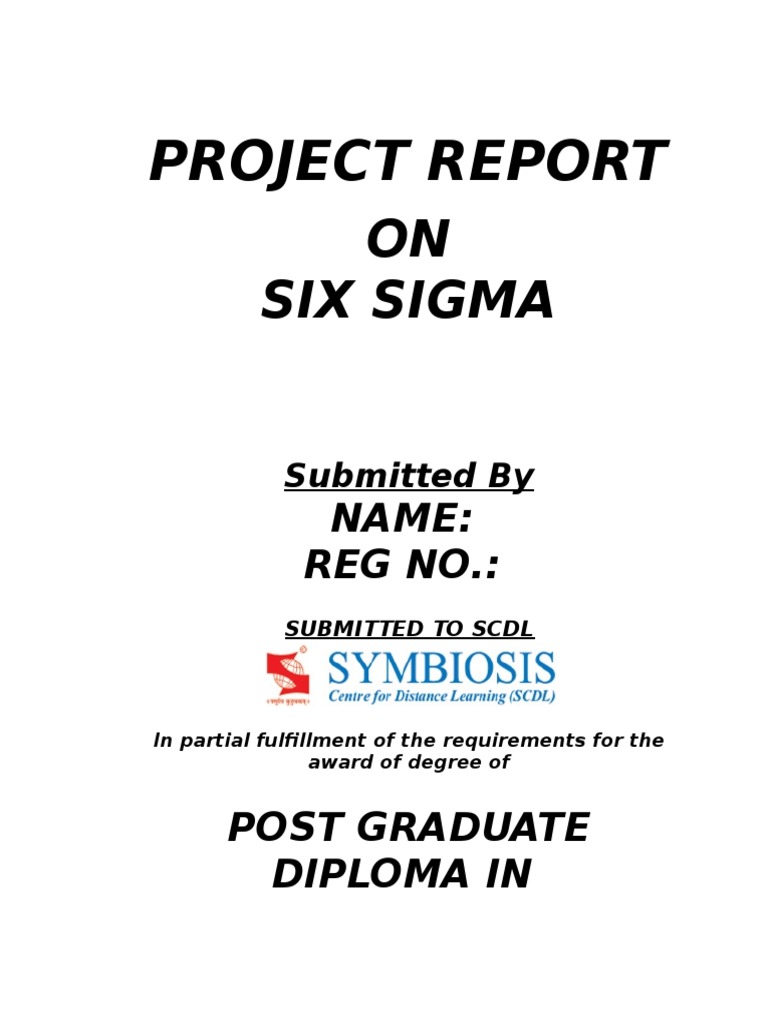 Six Sigma Project | PDF | Design For Six Sigma | Six Sigma