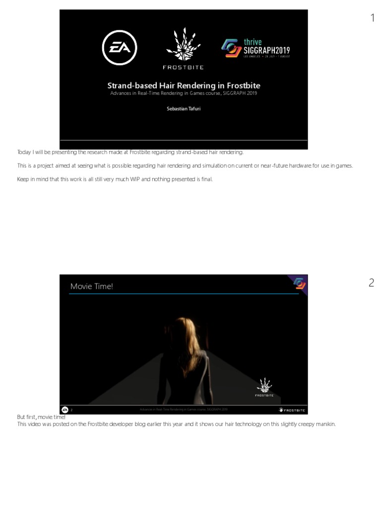 Hair Presentation Final | PDF | Rendering (Computer Graphics) | Scattering