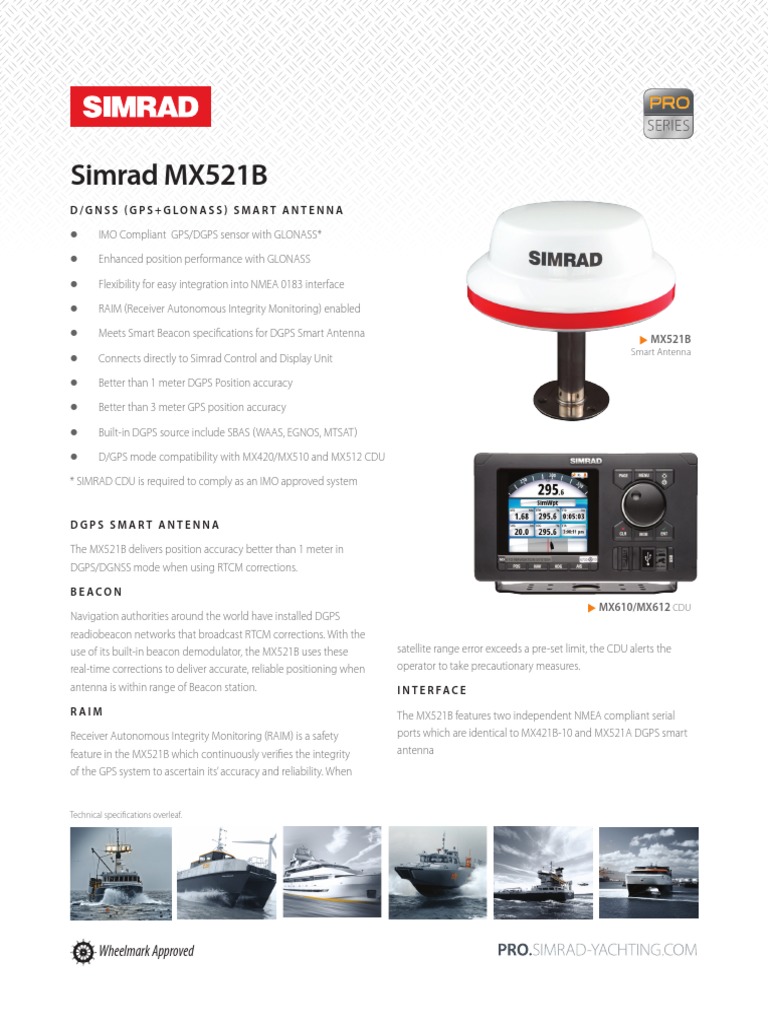 Simrad mx521B Dgps | PDF | Global Positioning System | Measuring Instrument