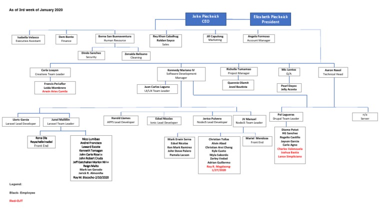 January 24 2020 - Organizational Chart 2020 PDF | PDF