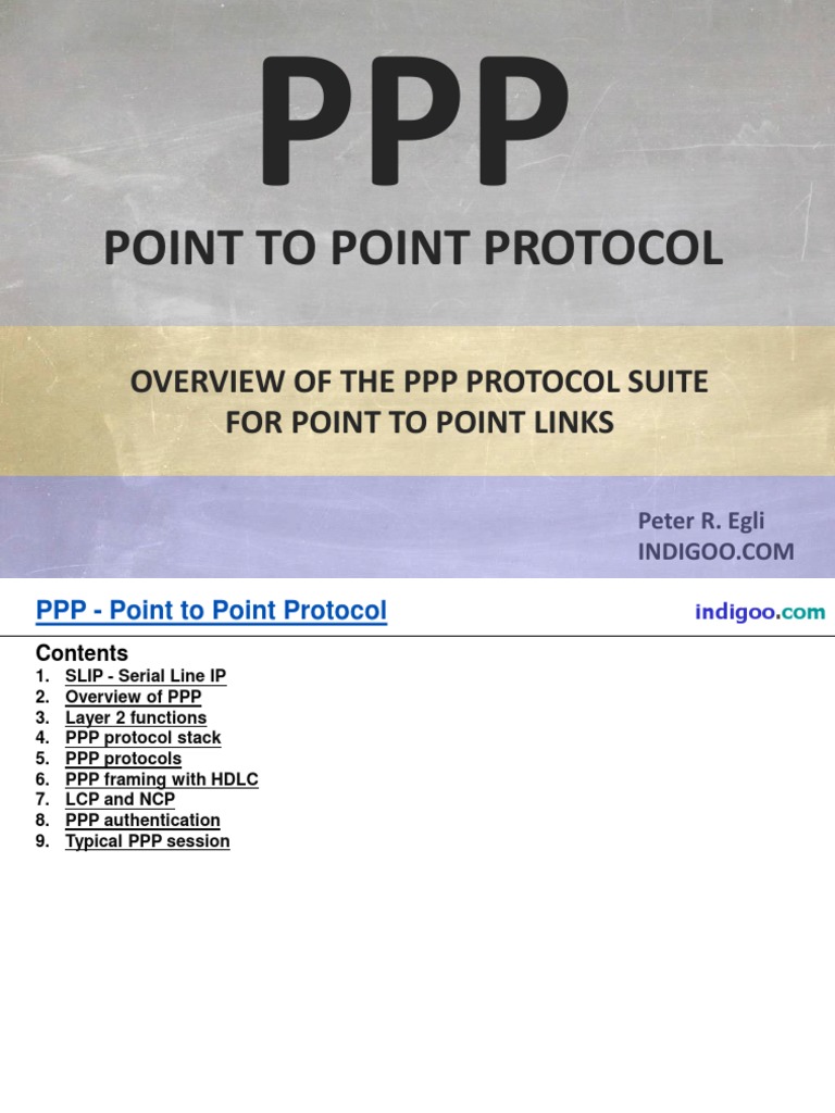 PPP - Point To Point Protocol | PDF | Network Protocols | Networks
