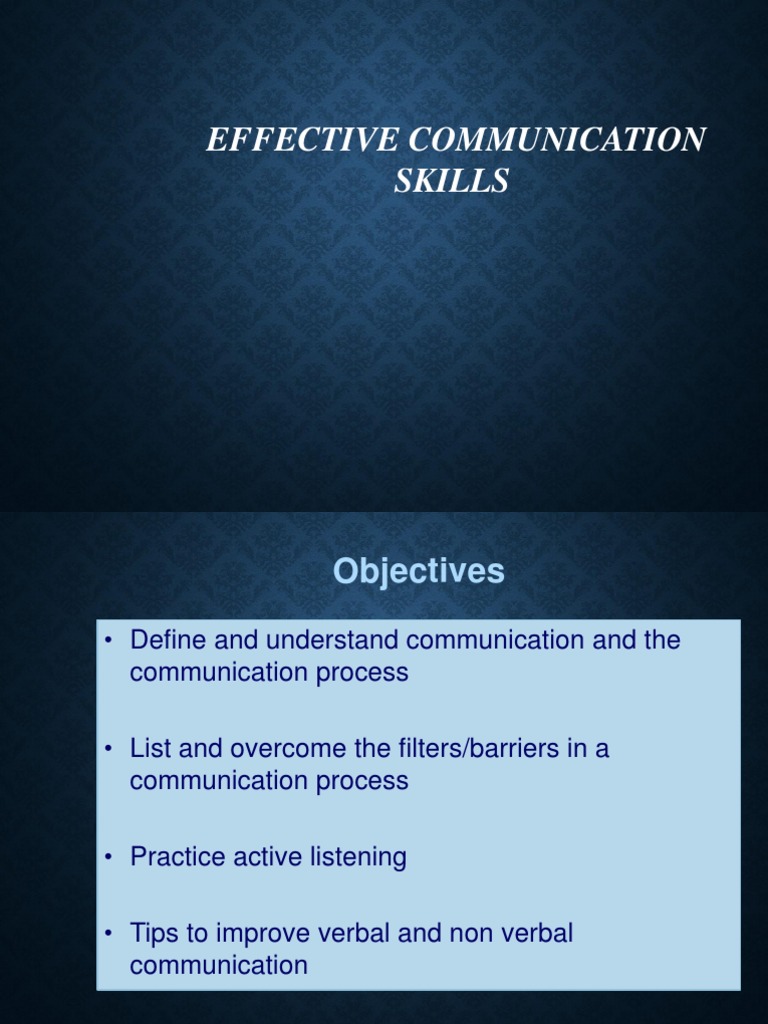 Mastering Effective Communication Skills | PDF | Body Language ...