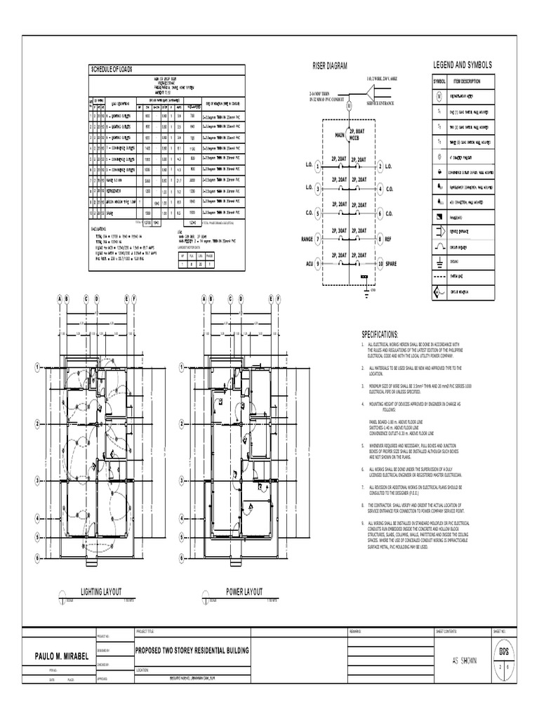 Electrical Plan | PDF | Electrical Wiring | Components