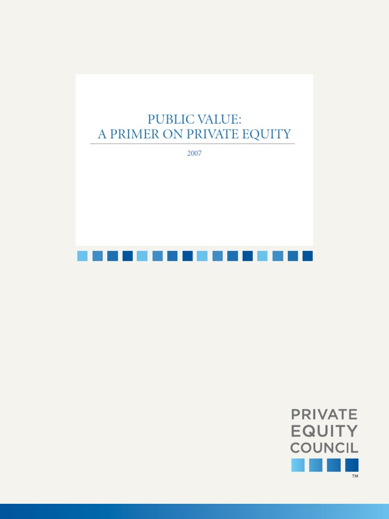Primer On Private Equity | PDF | Private Equity | Stocks