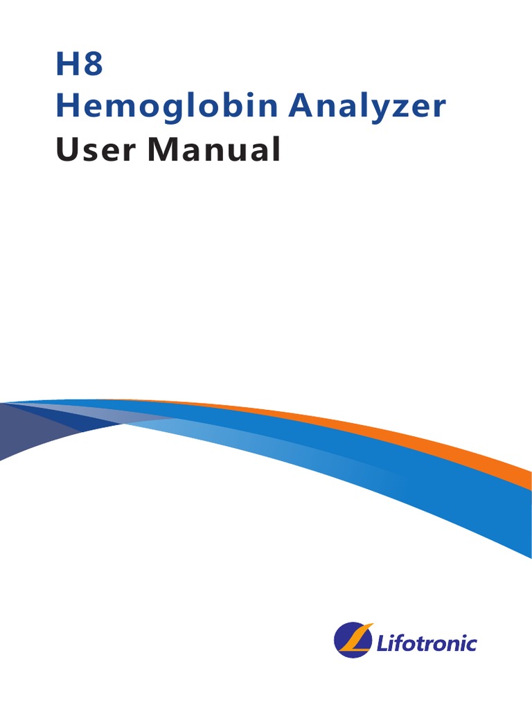 H8 User Manual | PDF | Glycated Hemoglobin | Chromatography