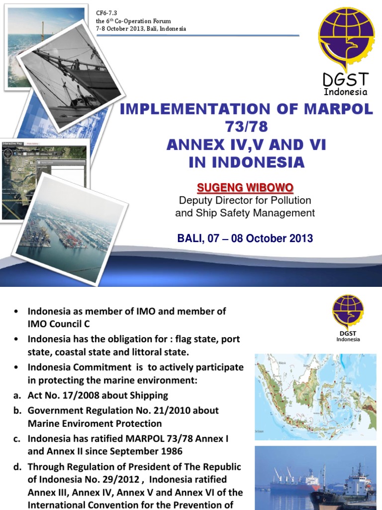 CF6-7.3. MARPOL Convention Annex IV - VI (By Indonesia) | PDF ...