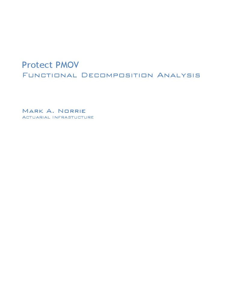 PMOV Functional Decomposition Analysis | PDF | Sas (Software) | Insurance