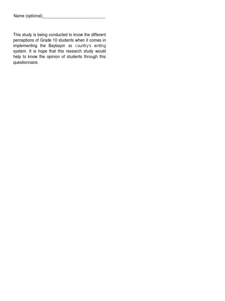 Questionnaire | PDF | Career & Growth