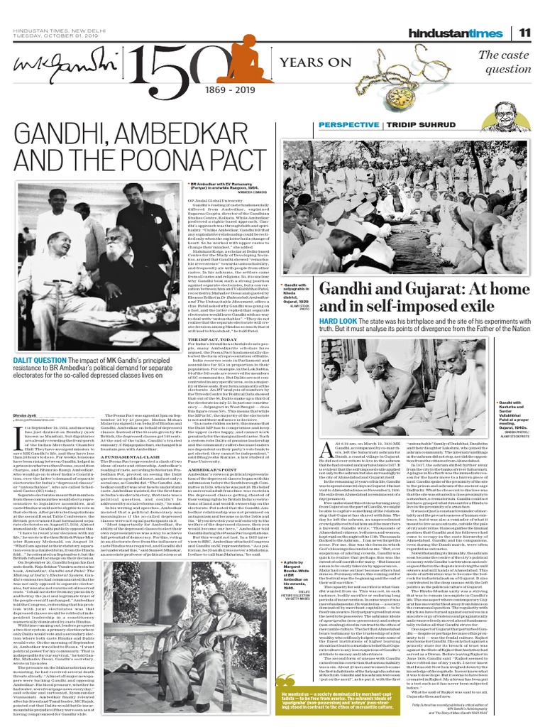 Gandhi, Ambedkar and the Poona Pact: Analyzing the Impact of their ...